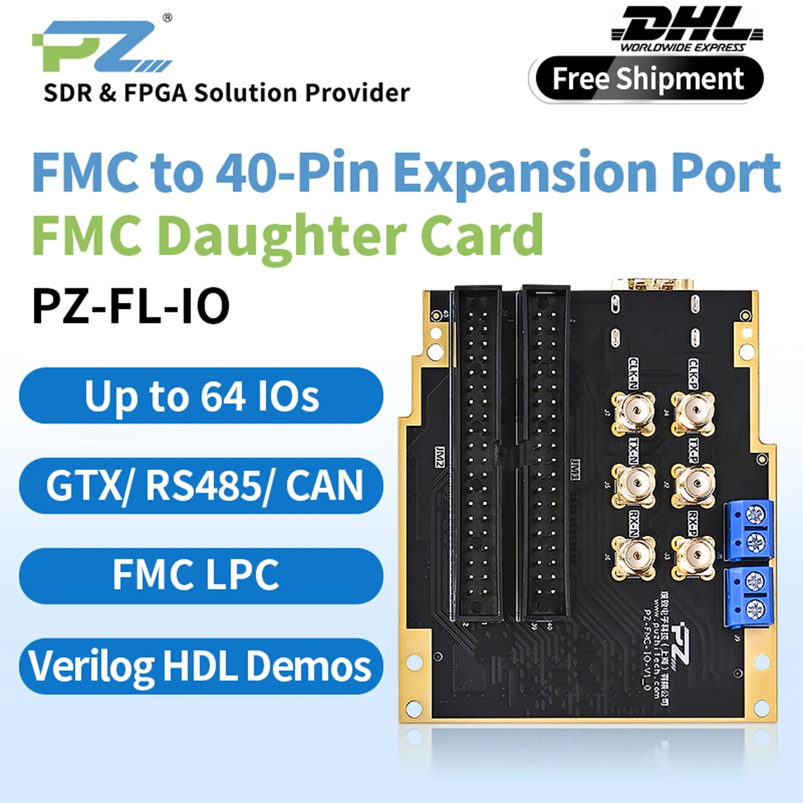 PZ Daughter Card PZ-FL-IO FMC