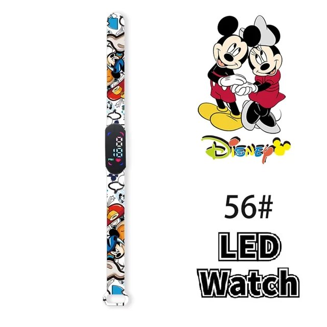 Браслет с изображением Микки и Минни Маус из мультфильма «Холодное сердце» с Дональдом Даком и светодиодными сенсорными часами для детей и школьников, спортивные электронные часы с мультяшным принтом, подарочная игрушка