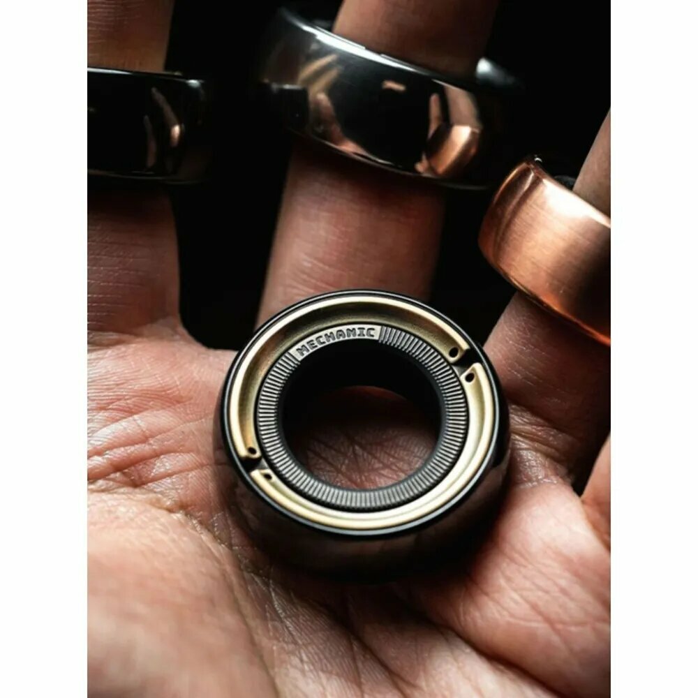 Премиум спиннер для антистресса Lautie Fingertip Gyro EDC, металлик серый