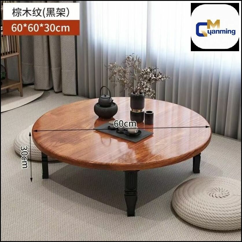 Складной квадратный стол тёмно-коричневого цвета для дома подходит для приёма пищи, работы за компьютером и учёбы.