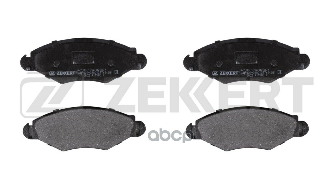 Колодки торм. диск. передн. Peugeot 206 98- 206 SW 02- 206+ 09- Zekkert арт. bs-1034