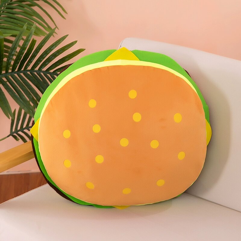 Креативная и необычная подушка в виде гамбургера, большая подушка для дивана, плюшевая игрушка, закуска для любителей