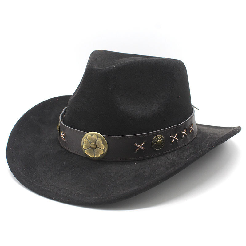 Многоцелевая Джазовая шляпа из замши Унисекс Лето Декор Войлок / MOM-020