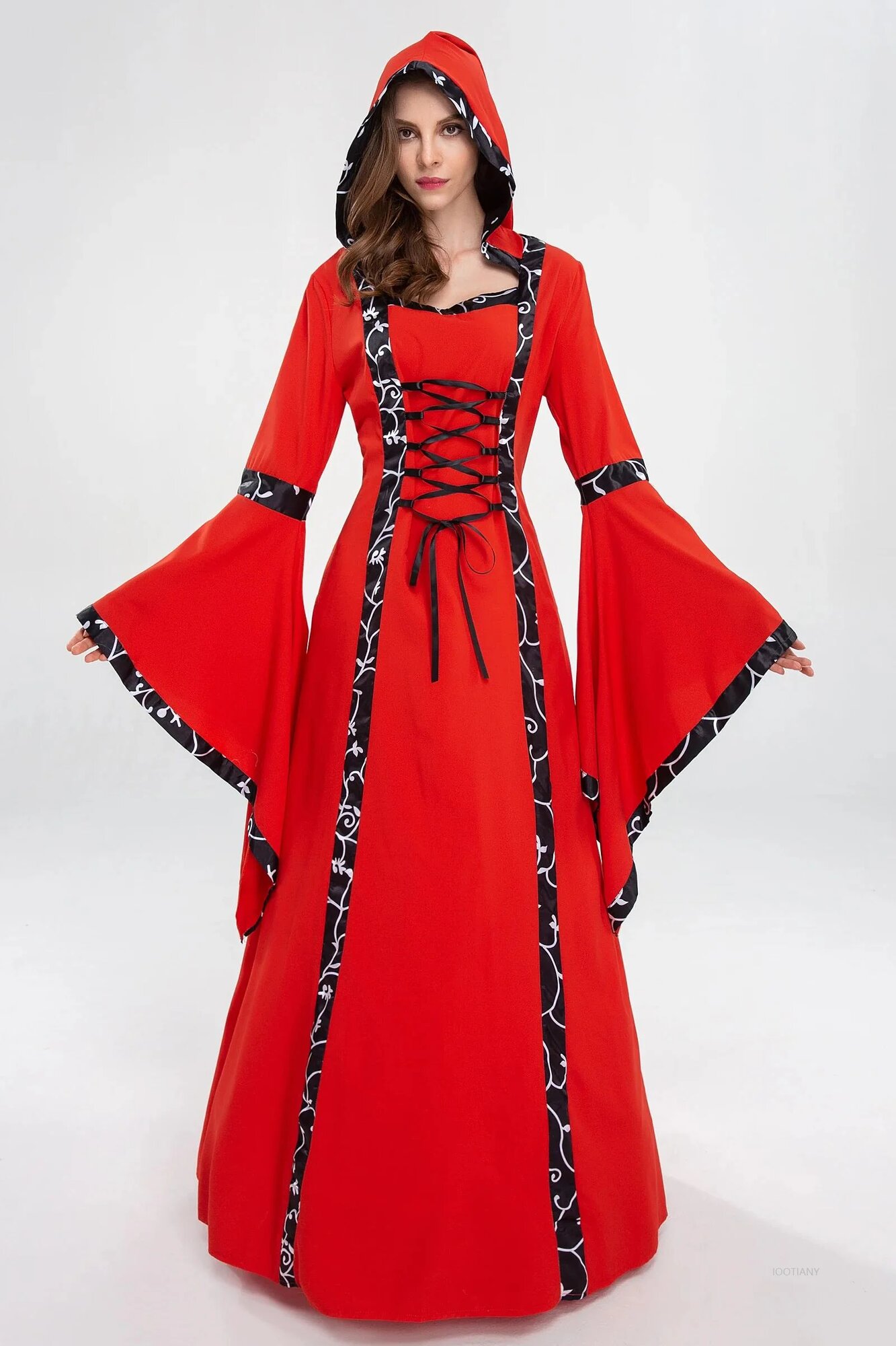 Королевское платье для ролевых игр Красный, XL, Красный