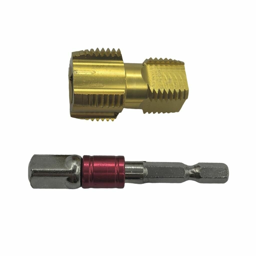 Стальной водопроводный кран для ПВХ труб, Золотой двуглавый