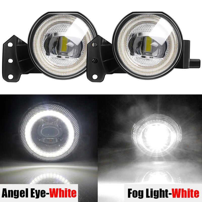 2 X противотуманные фары Angel Eye DRL для BMW E46 E60 E63 E90 525i 530i 545i 550i 323i 325i Canbus Автомобильные светодиодные противотуманные фары дневного света 9006 White and White