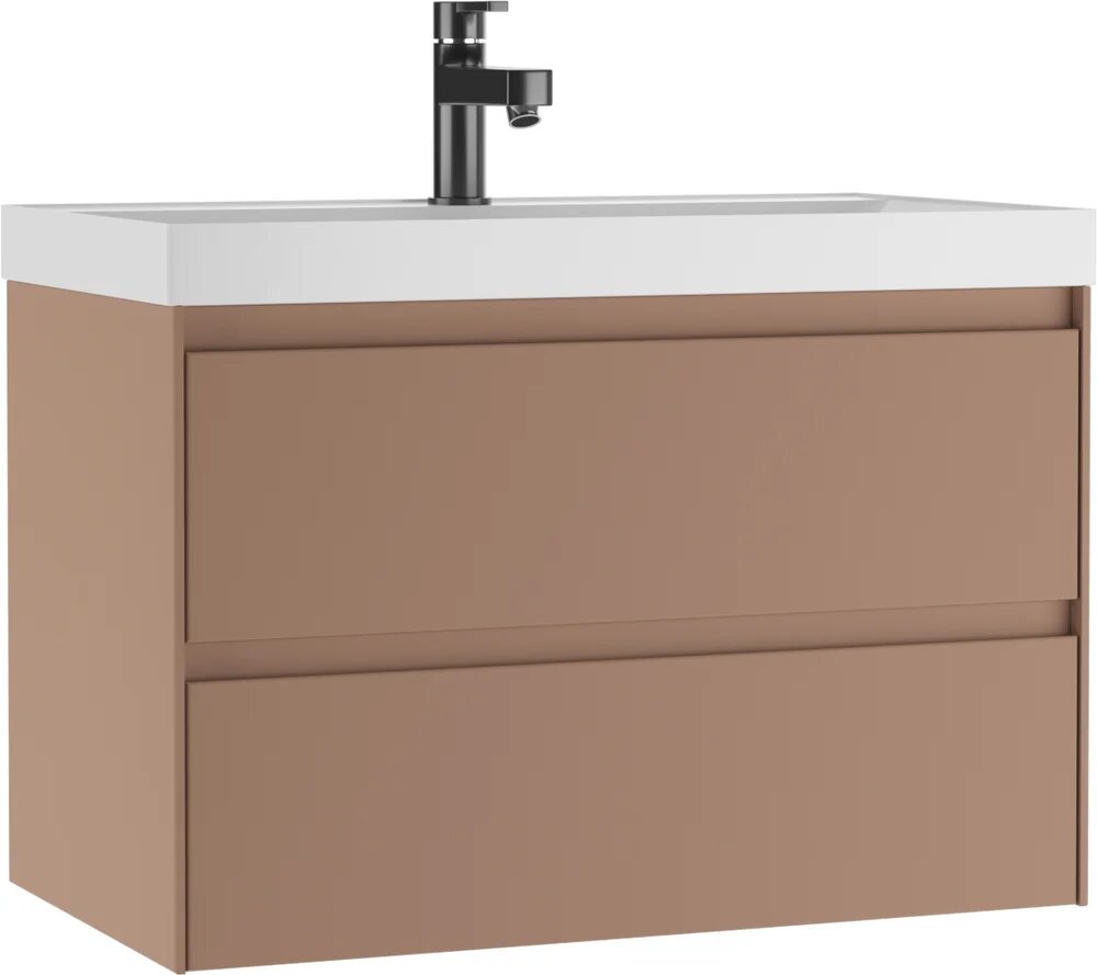 Тумба под раковину без столешницы Домино Verona 80 мокко