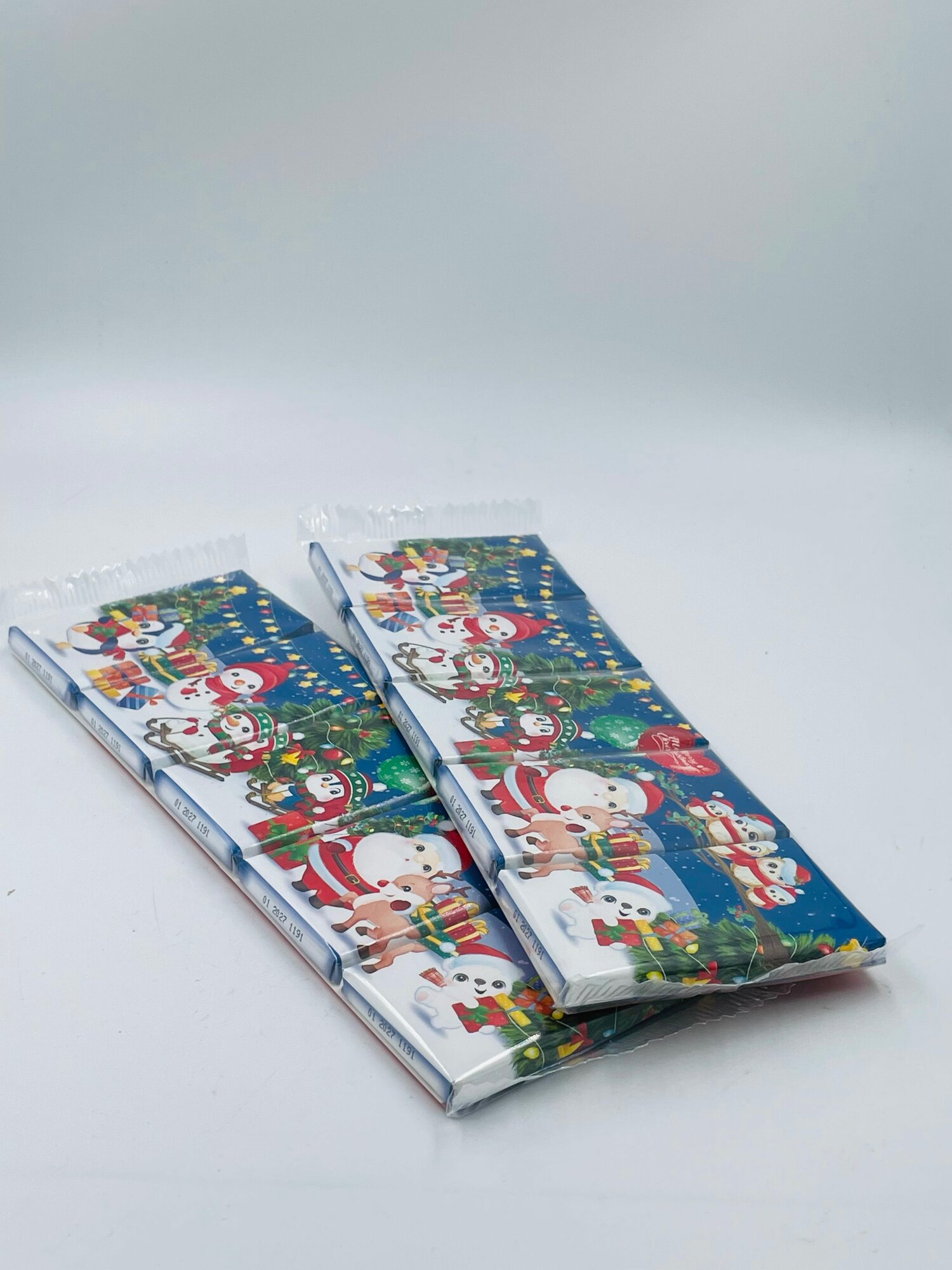 Набор новогоднего молочного шоколада Baron 2 уп. (в 1 упаковке 5 шоколадок по 15 г)