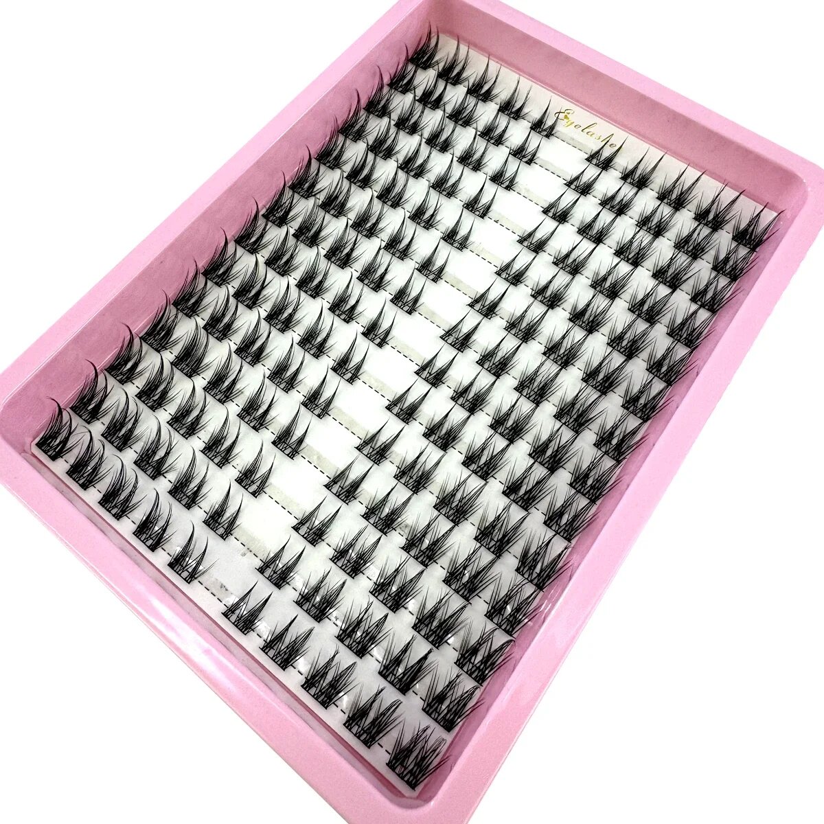 Смесь для наращивания ресниц с одним кластером, 3D пушистые сегментированные натуральные норки, эффект кошачьего глаза, макияж, отдельные накладные ресницы