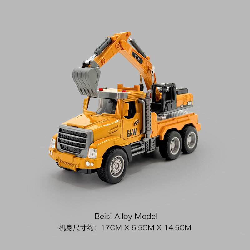 Детский игрушечный экскаватор-манипулятор из сплава, предназначенный для мальчиков от 3 до 6 лет.