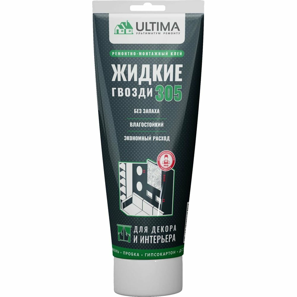 Клей для декора и интерьера Ultima 305 акрил, тюбик, белый 300г VADHES30525