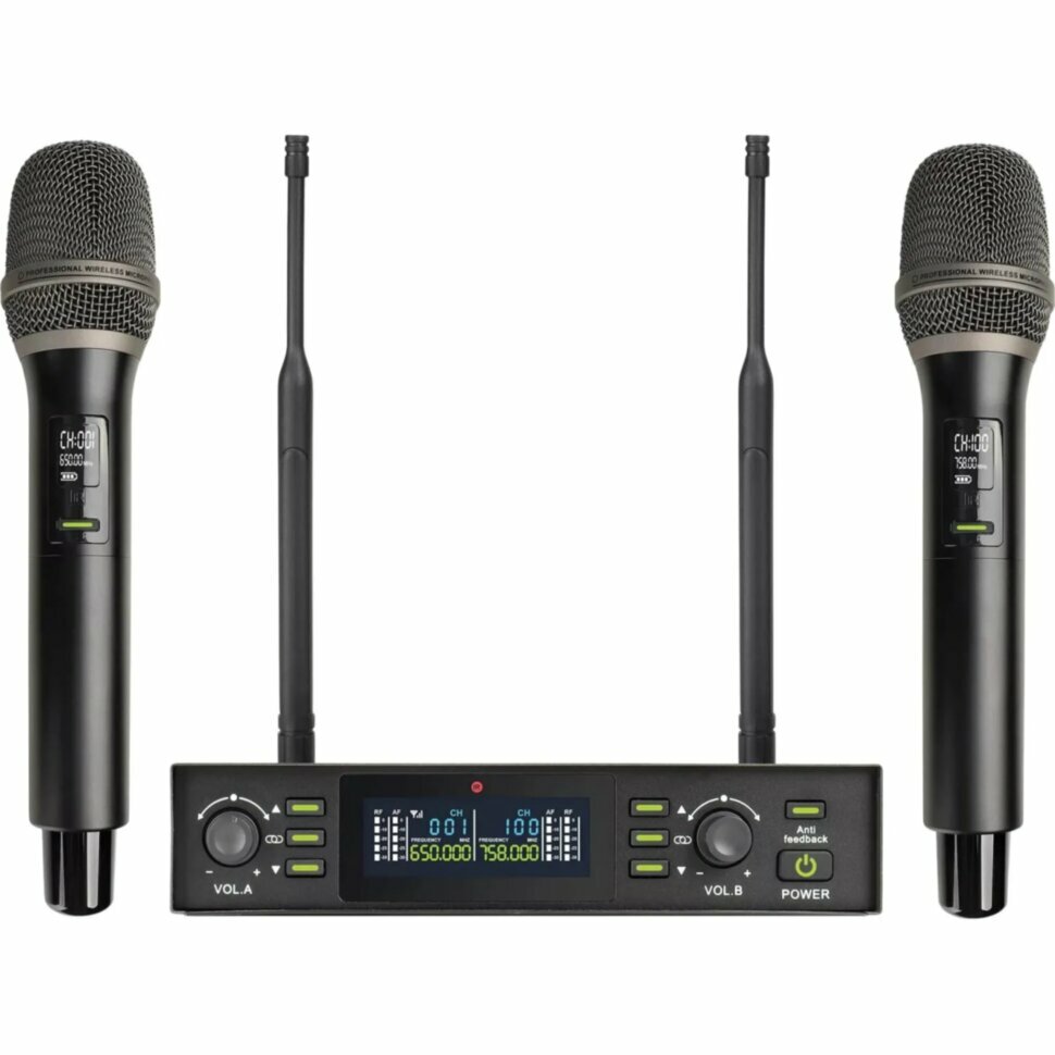 Радиосистема Axelvox DX800FK, 2-х канальная, 2 ручных мкф, 2382460