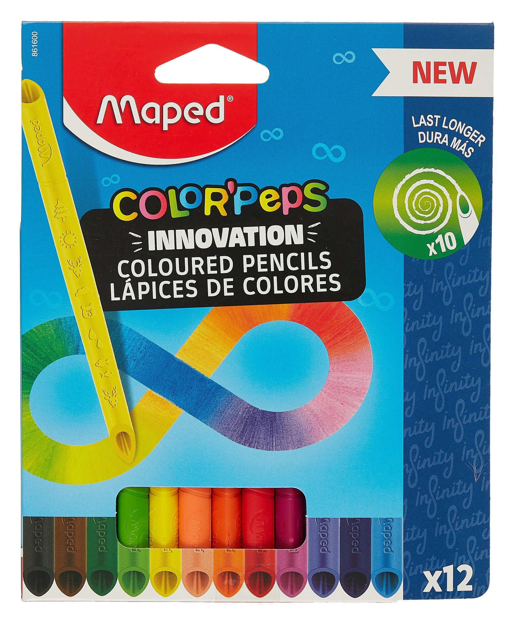 Карандаши цветные Maped, Color'Peps Infinity, 12 цветов