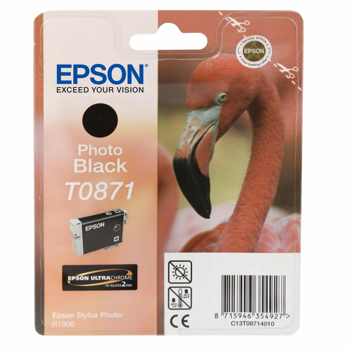 Картридж струйный оригинальный Epson T0871 / C13T08714010 черный 5 630 стр. для Epson (C13T08714010)