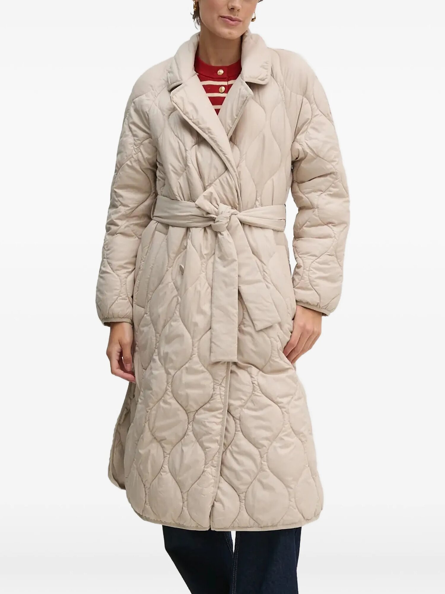 Пальто Belted quilted coat