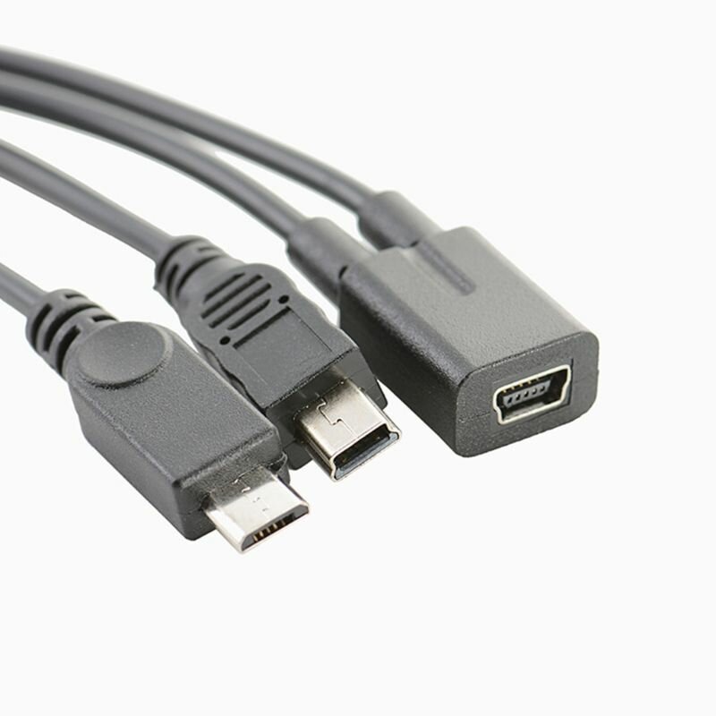 Кабель-удлинитель мини-разветвителя USB, 5 шт, гнездо к мини-штекеру + микро-штекерный шнур
