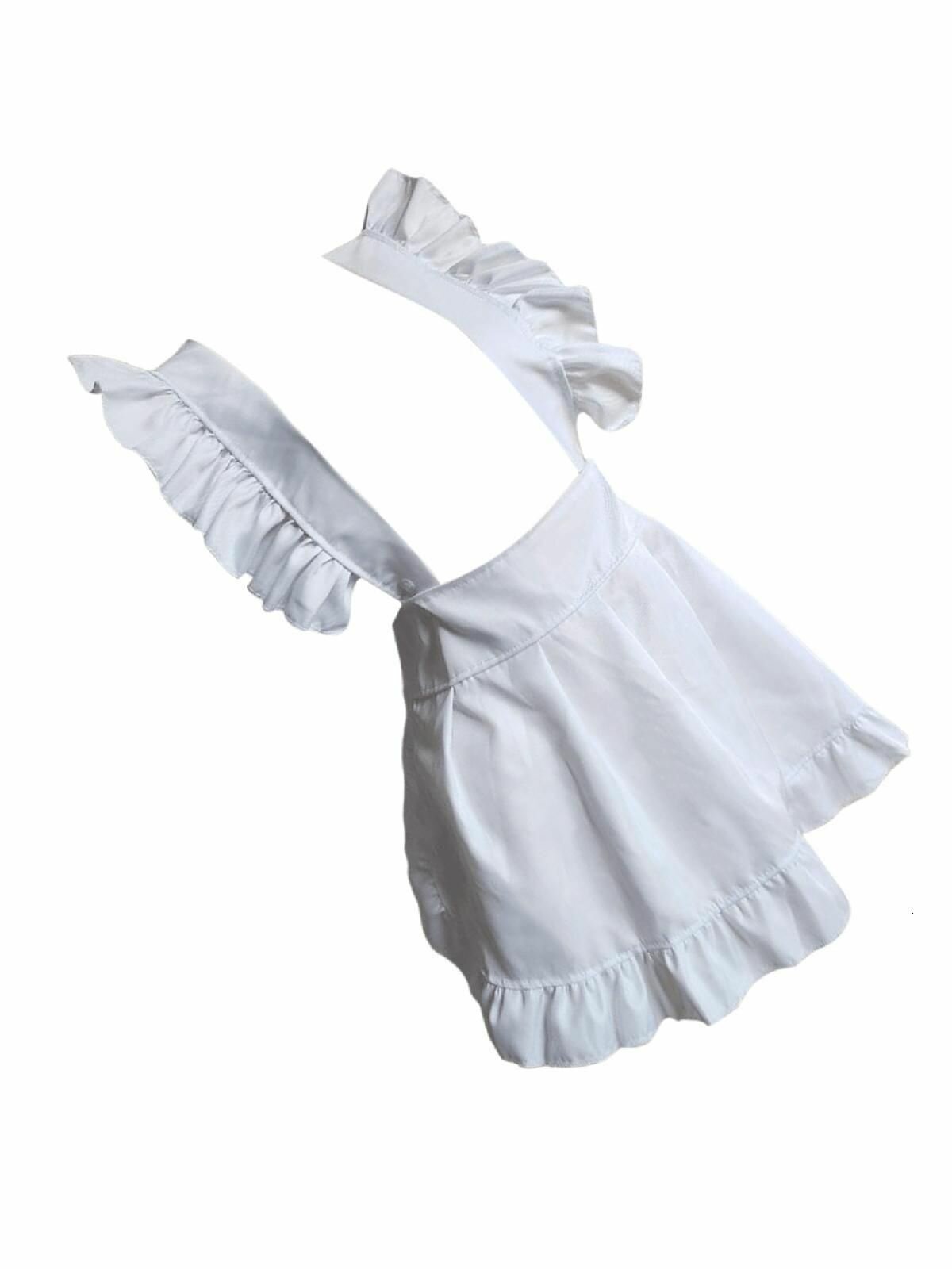 Белый пышный фартук для женщин, Белый