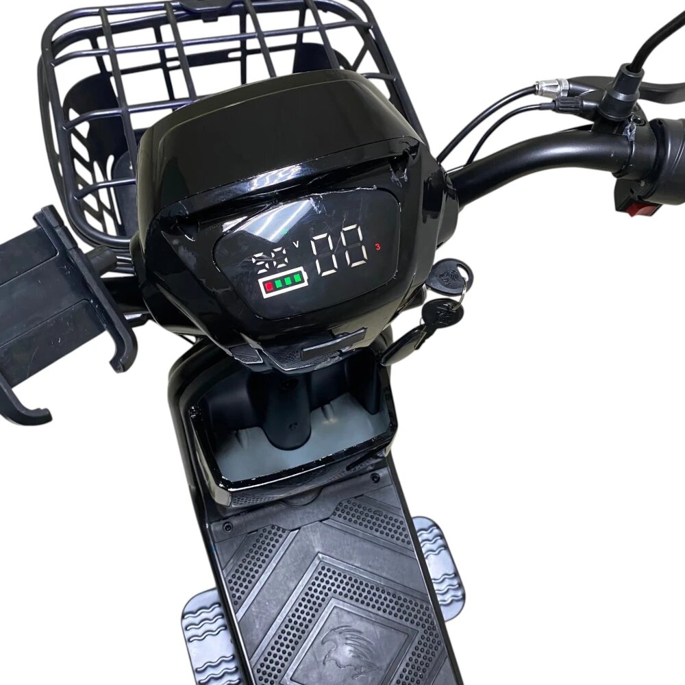 Электровелосипед Sky Way SK8, сянчу максимальная нагрузка 100 кг, запас хода 35 км, цвет черный r14 колеса 500w (240w гравировка) — фото 1