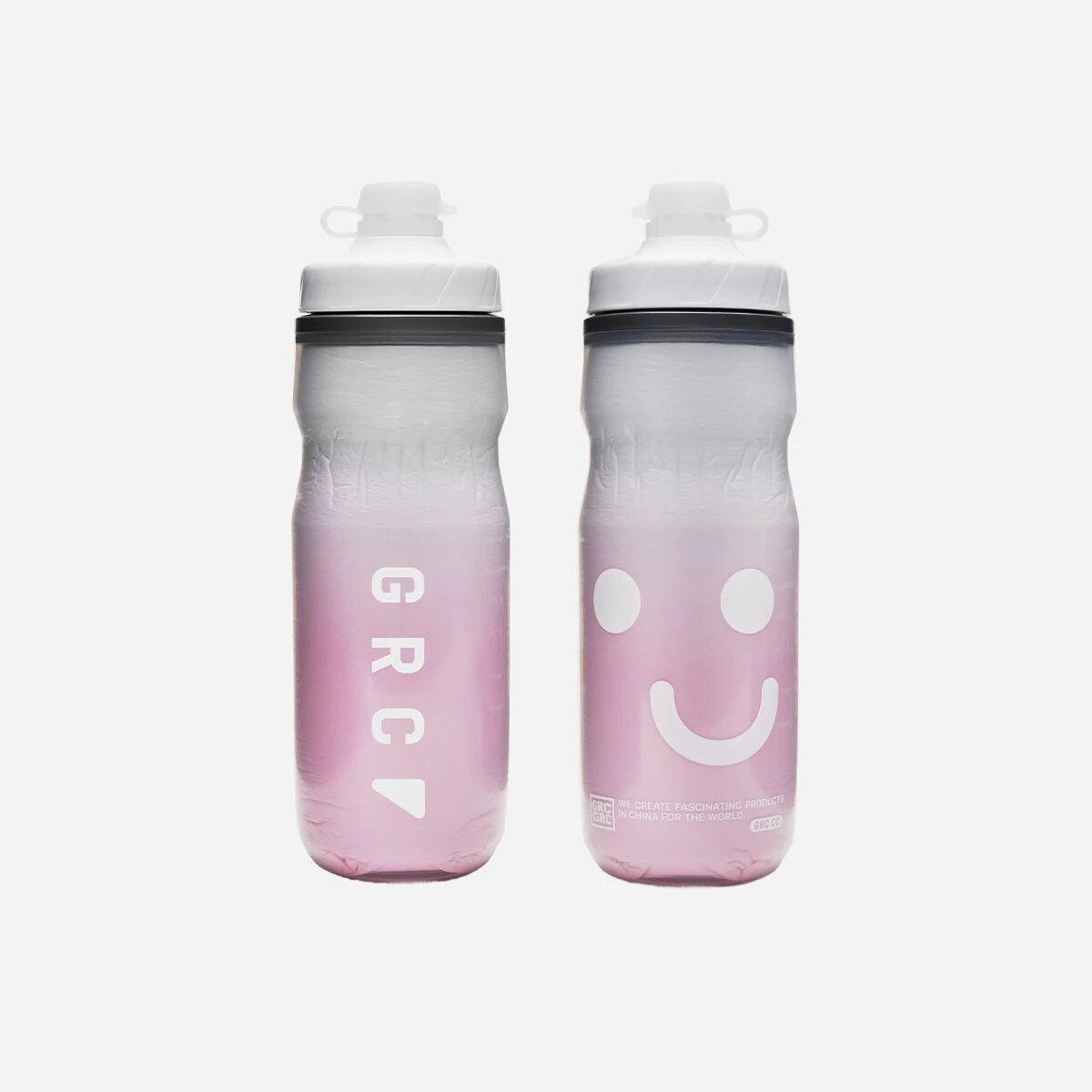 Бутылка для воды GRC 0.6L Pink-White