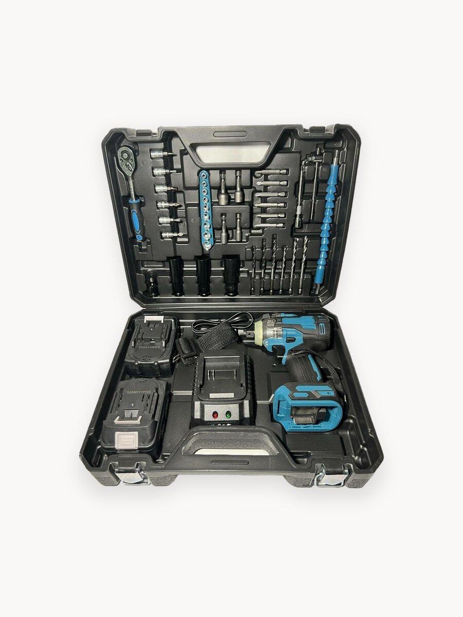 Ударный гайковерт бесщеточный 21v с набором инструментов Содержит 1 батарейку