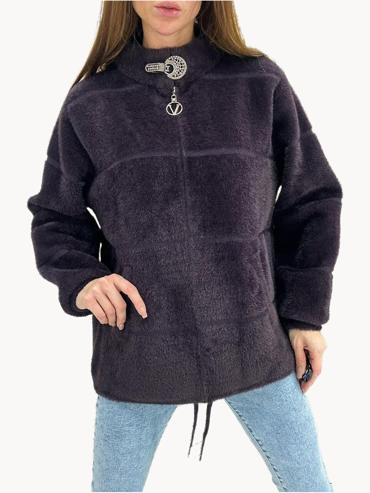 Кардиган  мягкая пушистая из альпаки 48-52