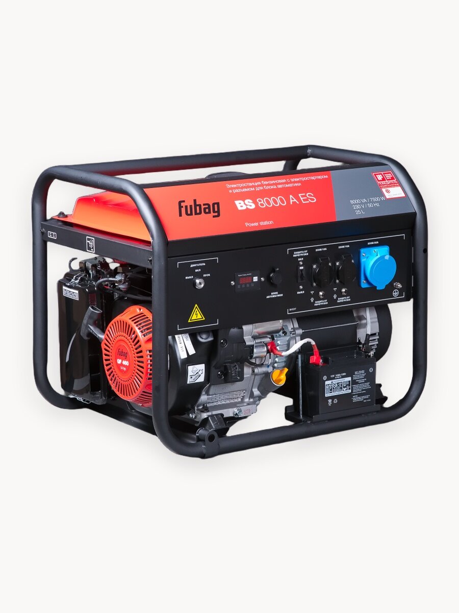 Генератор бензиновый FUBAG BS 8000 A ES, 8 кВт, 220 В, однофазный