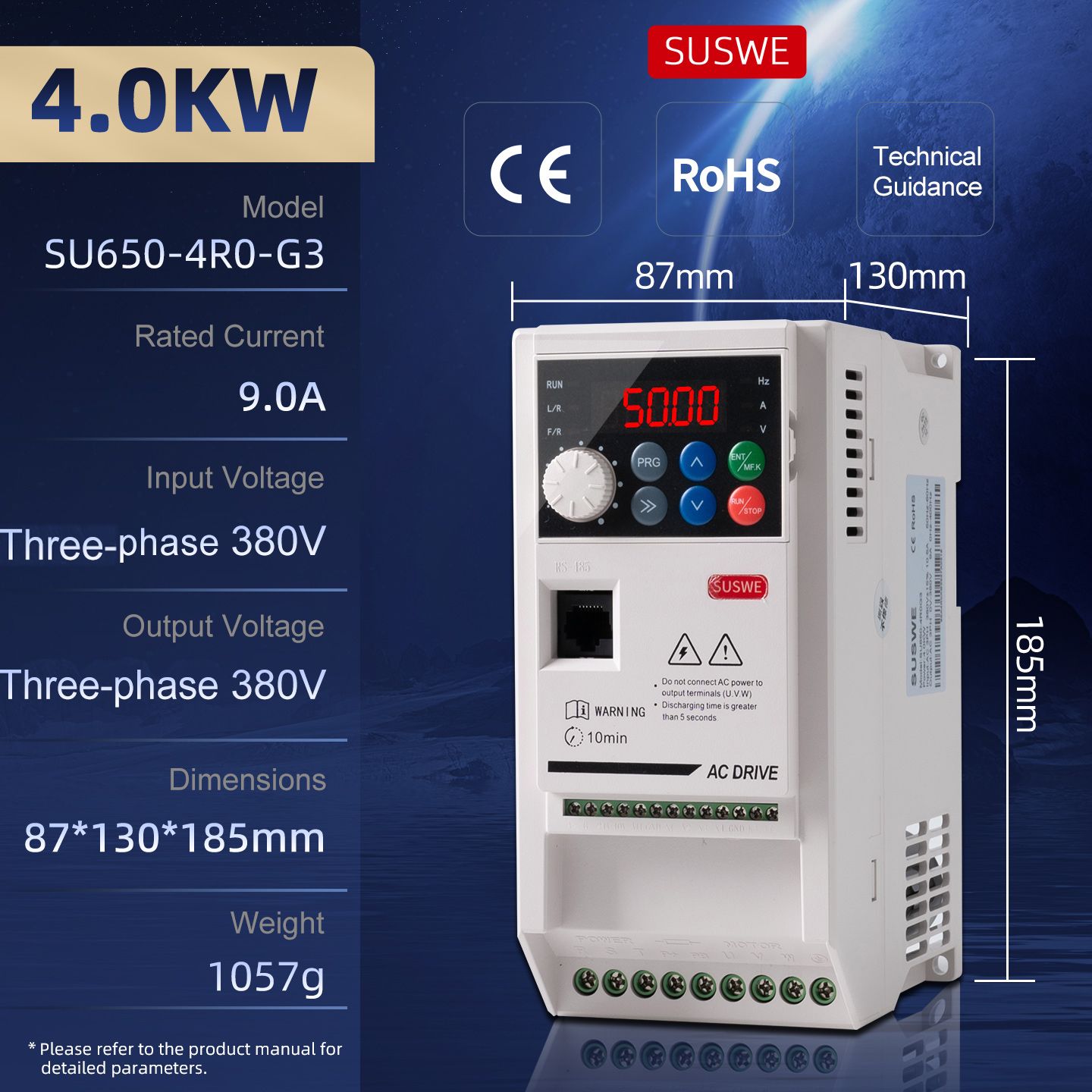 Новый 650VFD 4KW трехфазный вход 380v трехфазный выход 380V--SD925