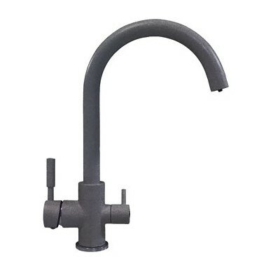 Смеситель для кухни с дополнительным выходом для питьевой воды, цвет графит, Gota Rocio G351213