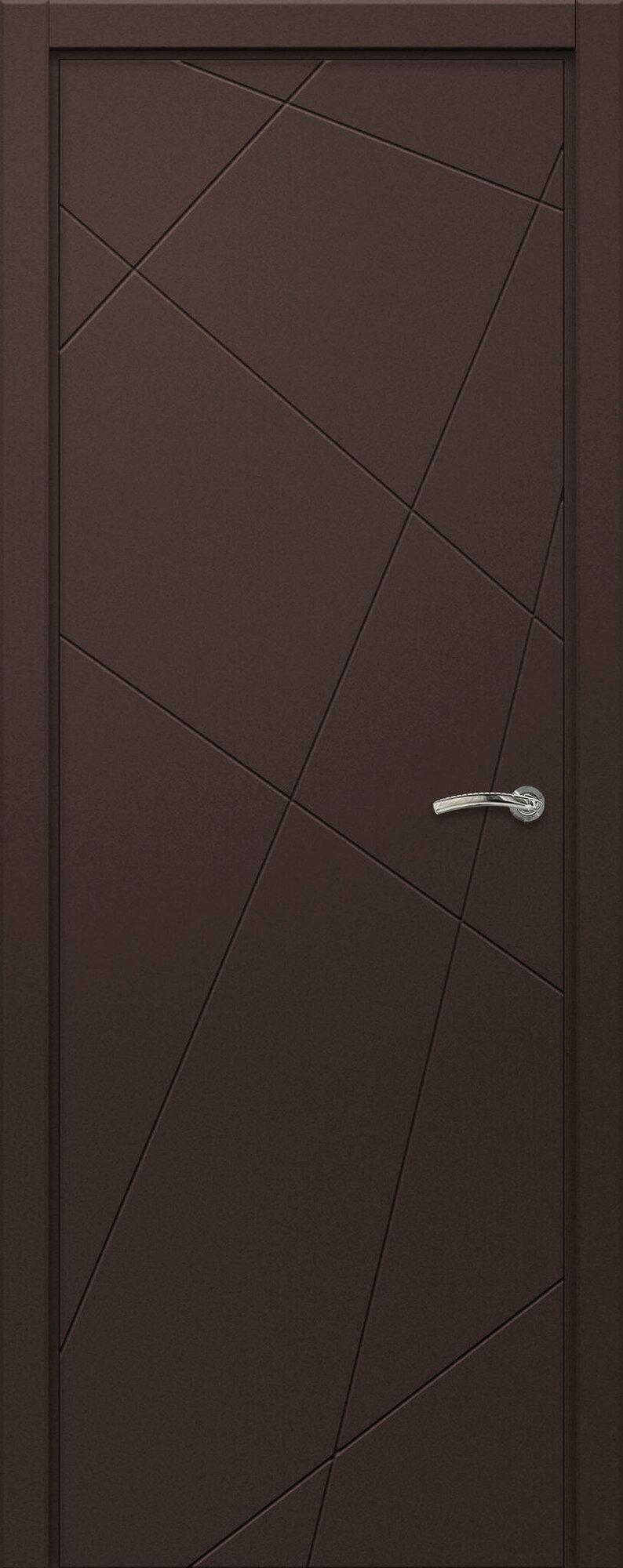 Дверь влагостойкая пластиковая KAPELLI multicolor Ф7А RAL 8017 Коричневый