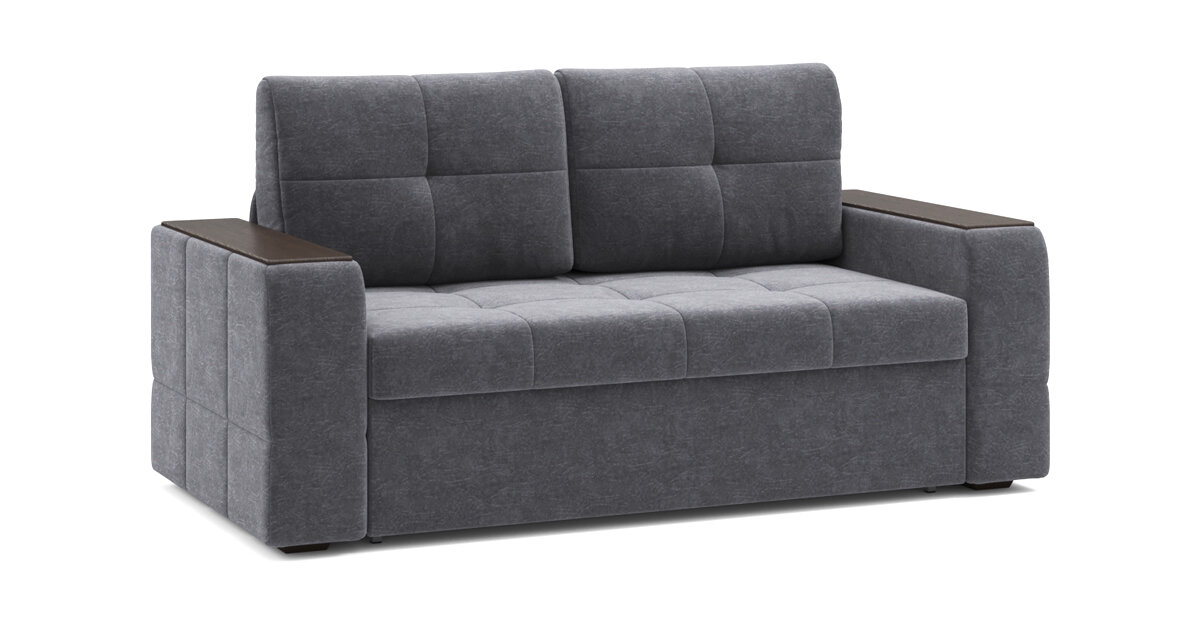 Прямой диван Цвет Диванов Портленд NEXT 22 (мини) 186 прямой Темно-серый