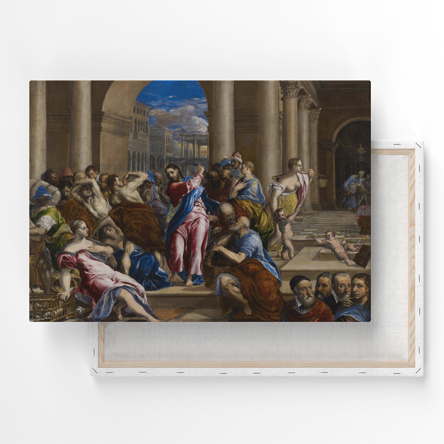 Картина на холсте, репродукция / Эль Греко - Christ Driving the Money Changers / Размер 60 x 80 см