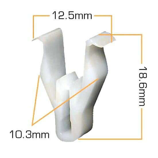 Клипсы крепежные автомобильные Mitsubishi (OEM MQ907568, MQ901024) KJ-841, 5 шт.