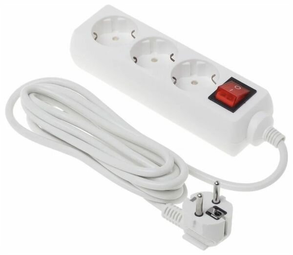 Сетевой фильтр Buro BU-PS3-5 5м (3 розеток) Белый