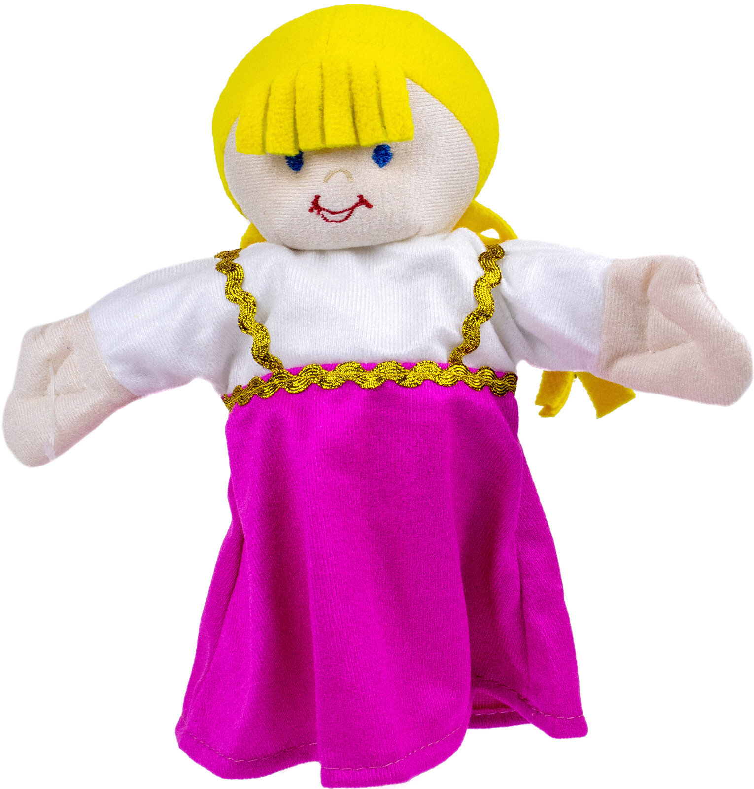 Кукла-рукавичка на руку "Внучка", мягкая игрушка-перчатка для кукольного театра, перчаточная кукла бибабо