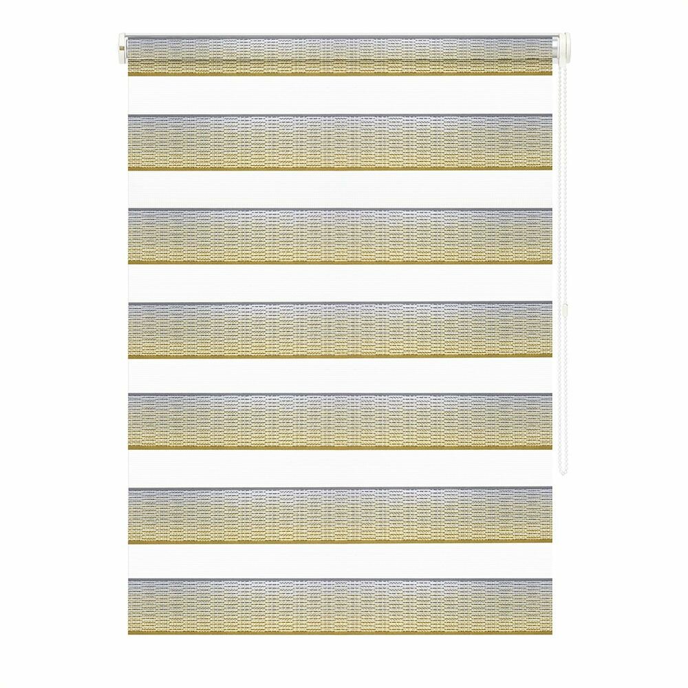 Рулонная штора День-Ночь мини 80х160 см DELIS горчичная