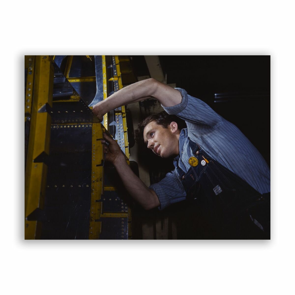 Постер, плакат на бумаге / Ретро фотографии американских рабочих. 1940 год / Размер 40 x 53 см