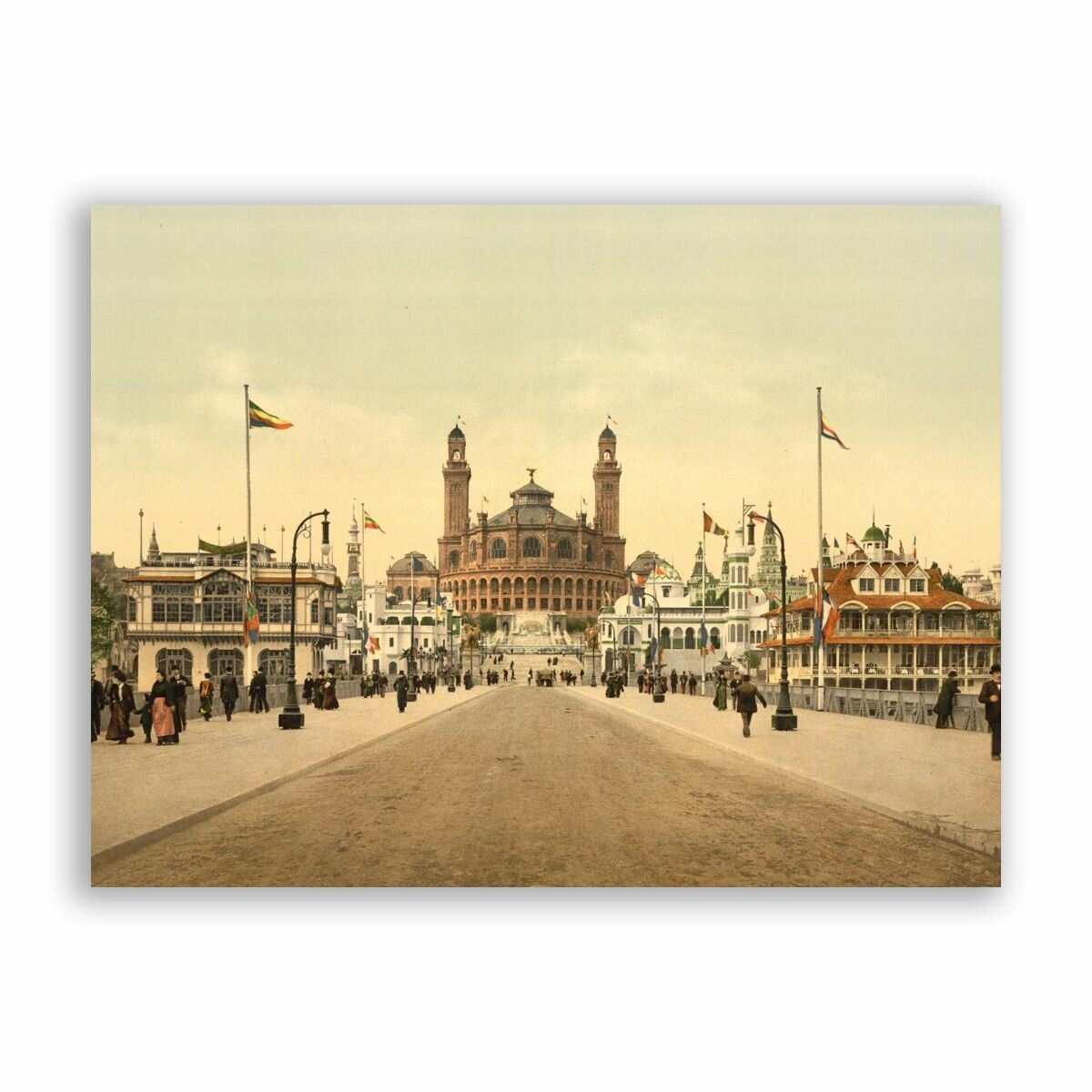 Постер, плакат на бумаге / The environs of the Trocadero, Paris, France / Размер 80 x 106 см