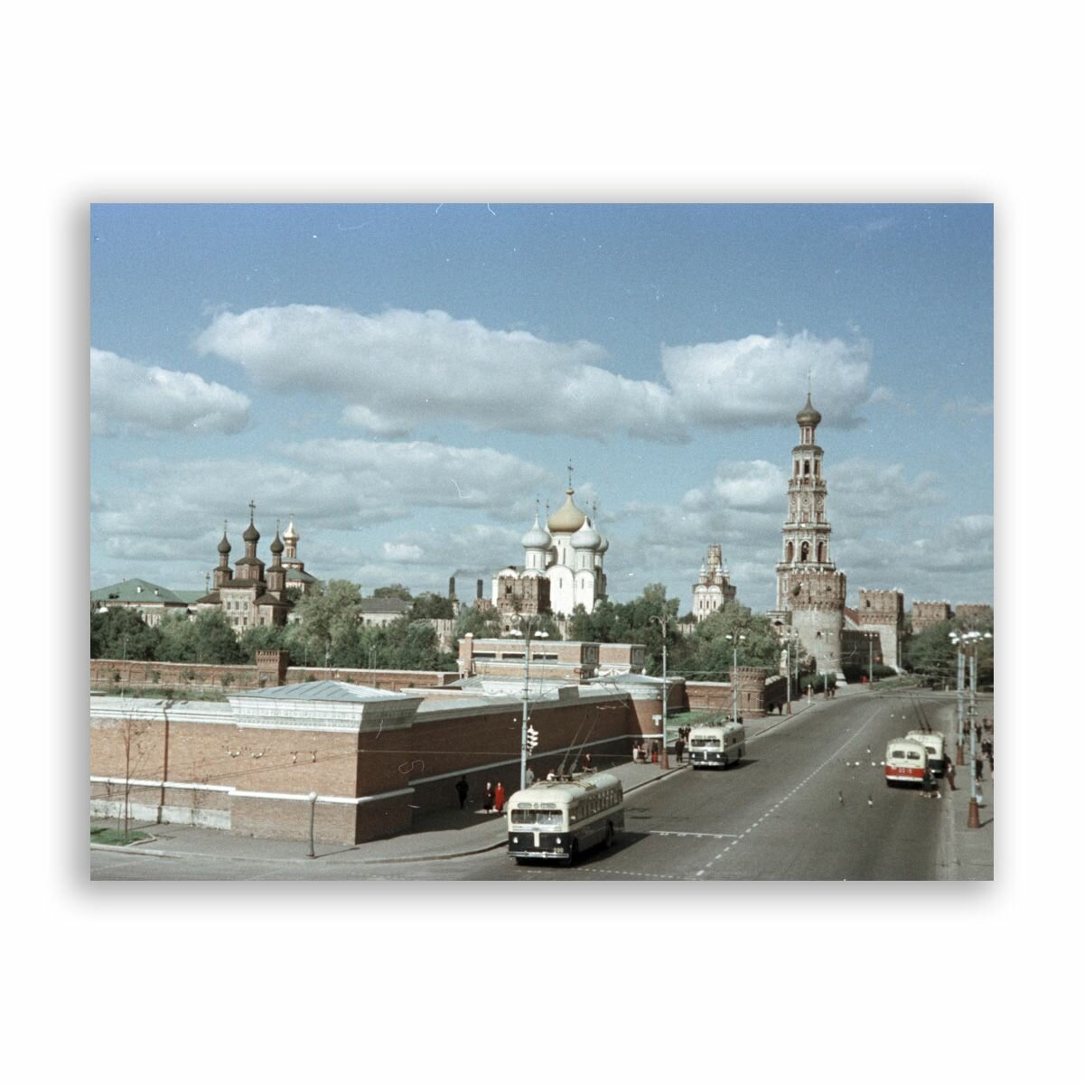 Советский постер, плакат на бумаге / Новодевичий Монастырь / Размер 30 x 40 см