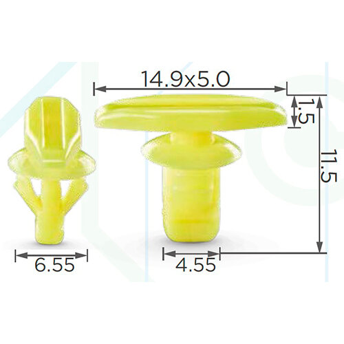Клипса уплотнителя двери/капота/багажника (OEM: BC1D58762) 774502