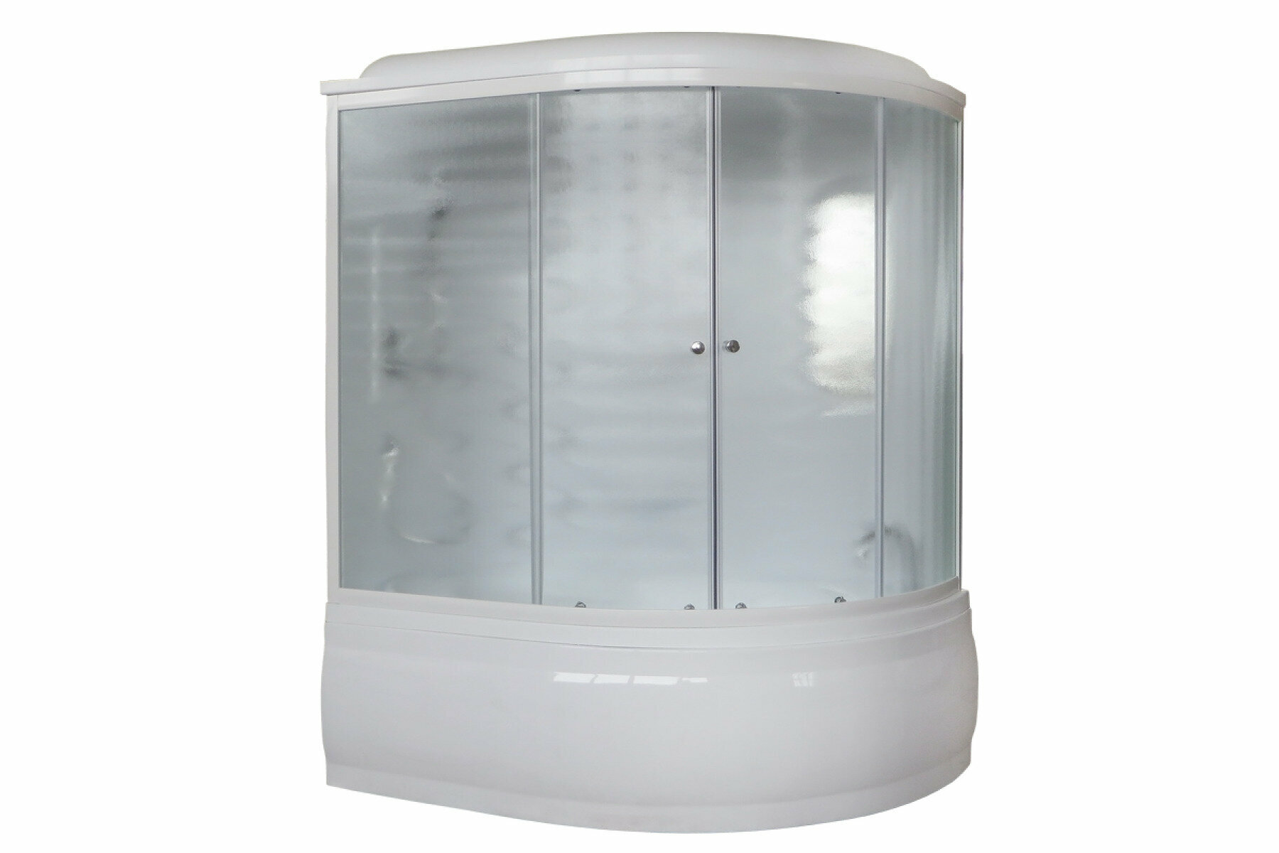 Душевая кабина Royal Bath Alpine 140x95x225 стекло матовое 6 мм, левосторонняя, с гидромассажем, профиль белый
