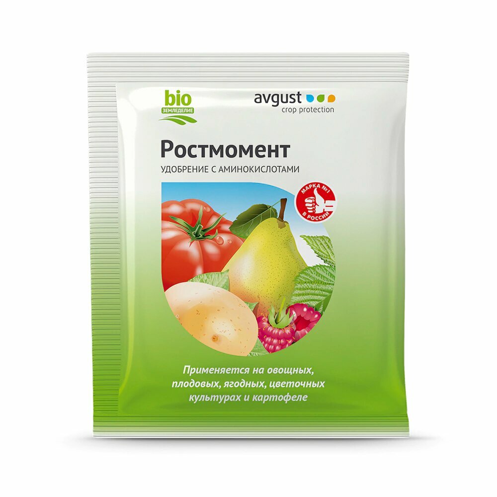 Удобрение Avgust "Ростмомент", для всех культур, гранулы, 100 гр.