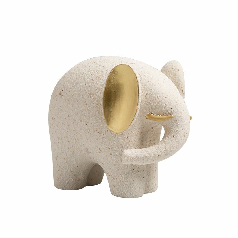 Статуэтка слон золотой слоник бежевый Golden ear elephant A декор интерьера Sotogrande