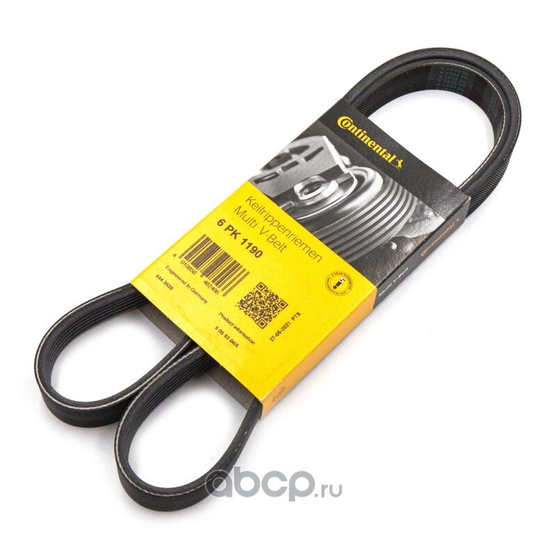 Ремень поликлиновый CONTITECH 6 PK 1190 Continental арт. 6 PK 1190