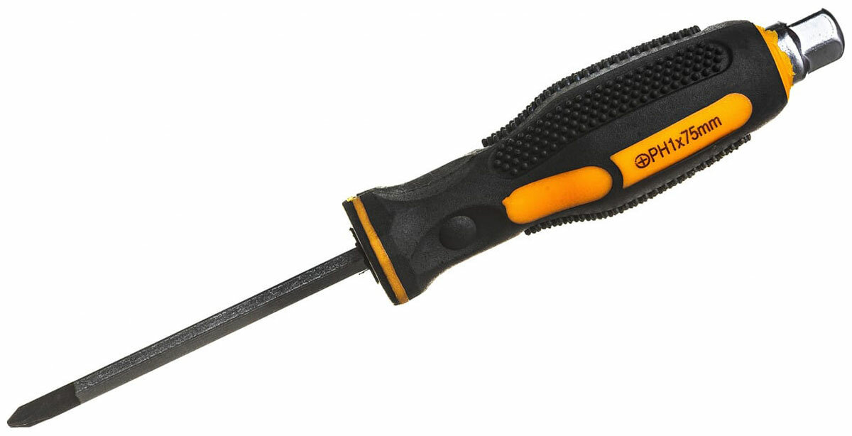 Отвертка ударная Park PH1х7.5 cм, крестовая с упором под гаечный ключ (008419)