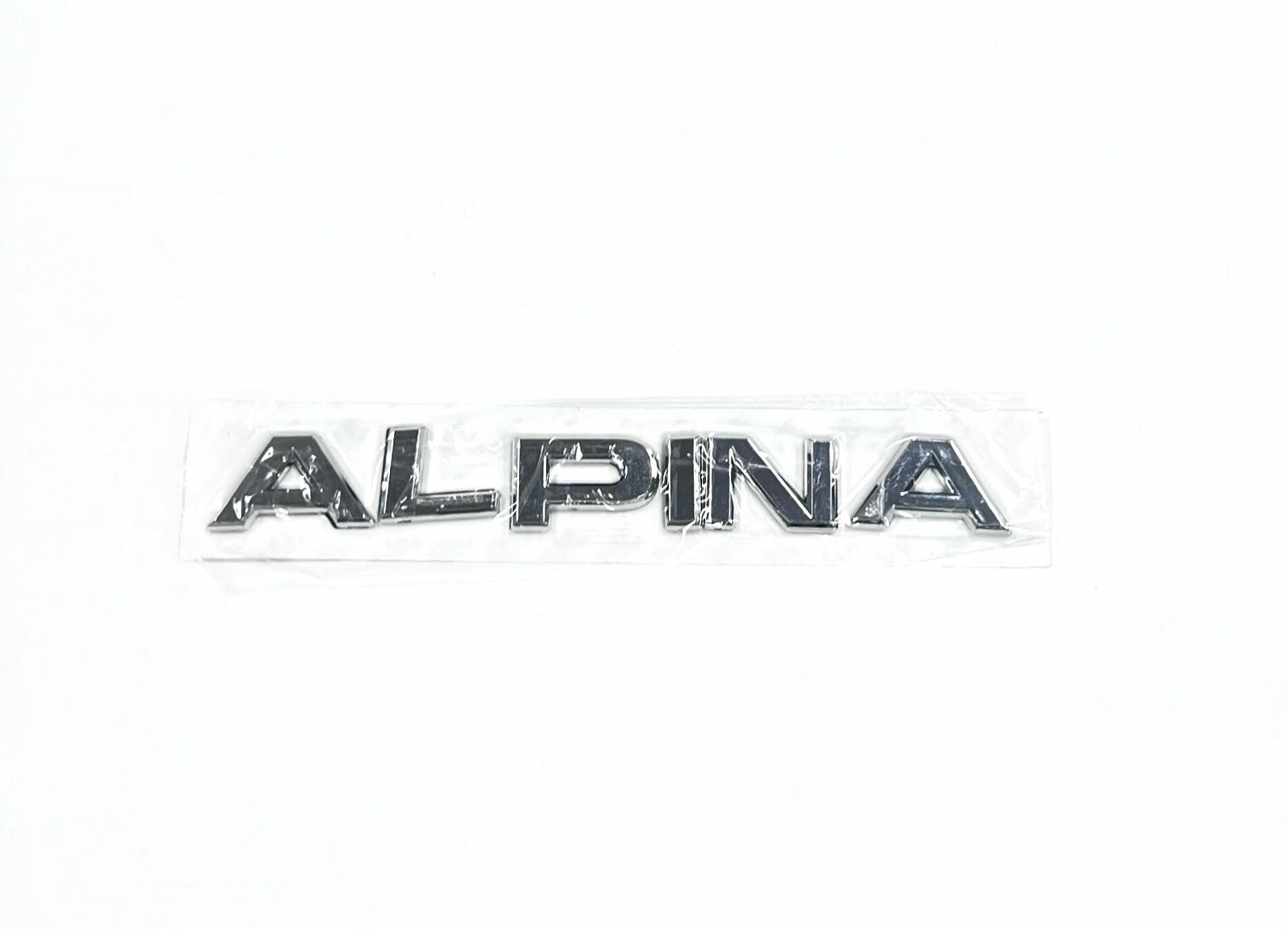 Надпись "ALPINA" на багажник BMW ALPINA хром (длина 22см ). БМВ Альпина