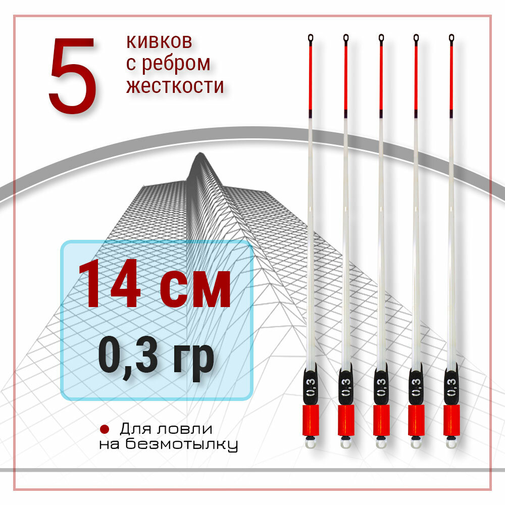 Сторожки лавсановые 250 мкр. / 14 см. STYLE RIB 0,3гр(с коннектором под шестик удочки диаметром от 2 до 3,5мм)