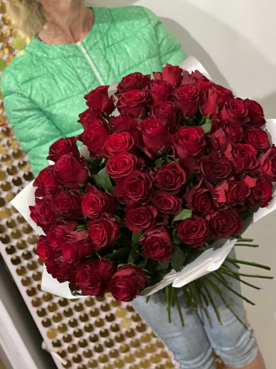Красные розы Эквадор 45шт / Букет роз / Цветы