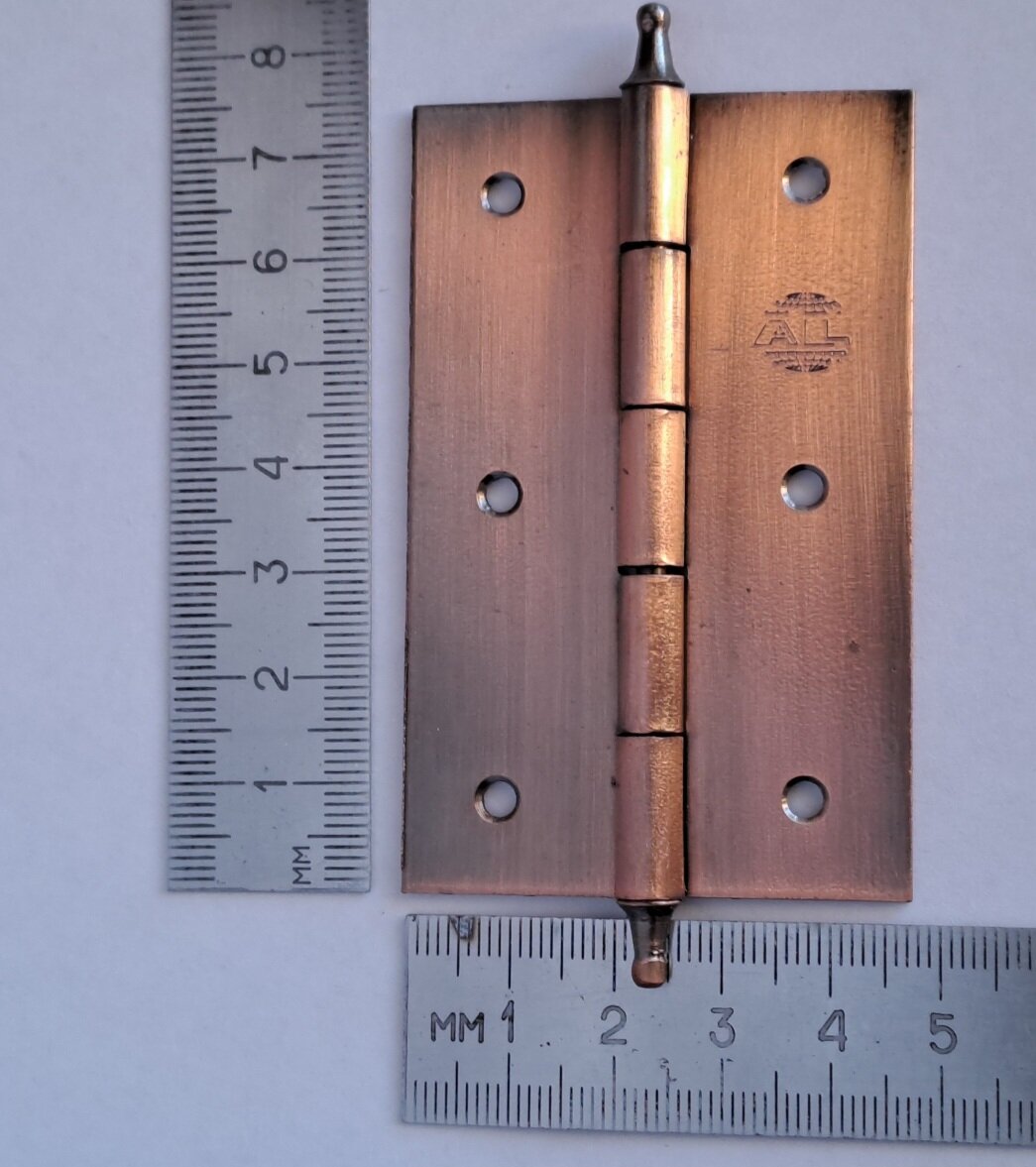 Петля ЛАТ 75 мм " хром" с/н. Для мебели . 1 шт