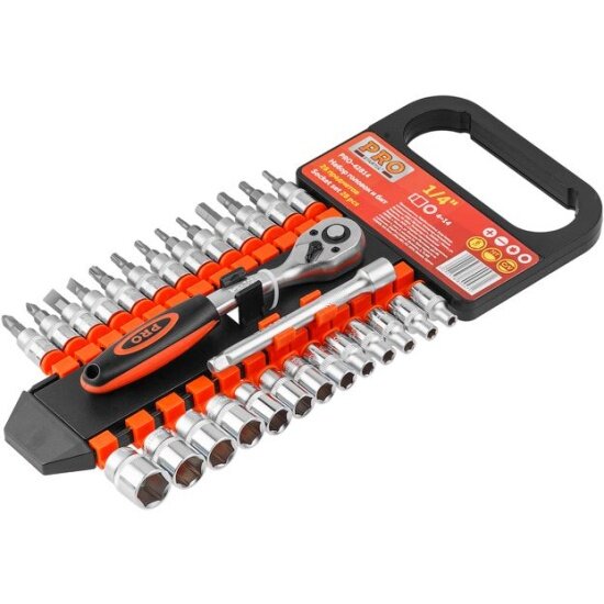 Pro Startul Набор головок и бит 28пр. 1/4" (PRO-42814) (6 граней)