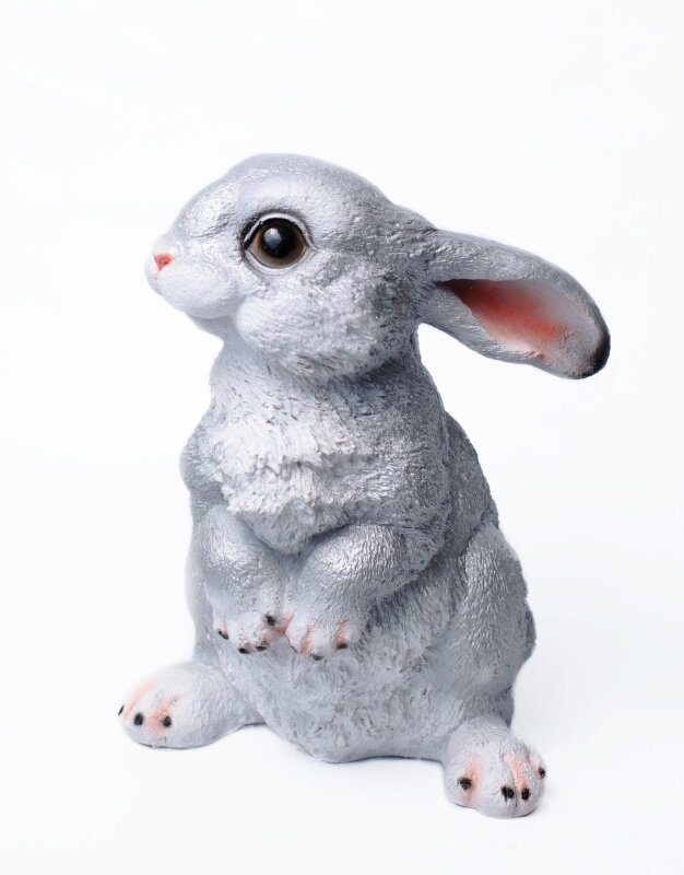 Фигура декоративная Заяц цв. серебро, 16*13,5*24см KSMR-714406